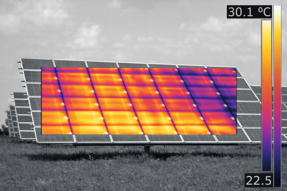 Termografía Infrarroja en Paneles Solares | Inspección Fotovoltaica ...